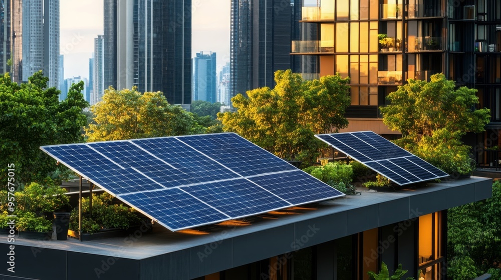 urban rooftop gardens , rooftop gardens with solar panels , sustainable ...