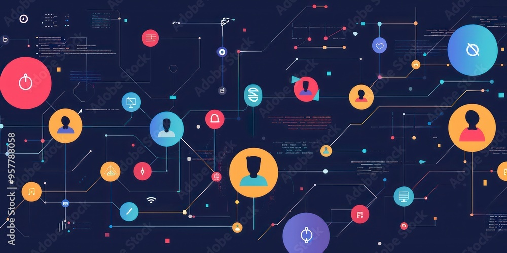 complex graph database, visualizing connections and nodes, symbolizing ...