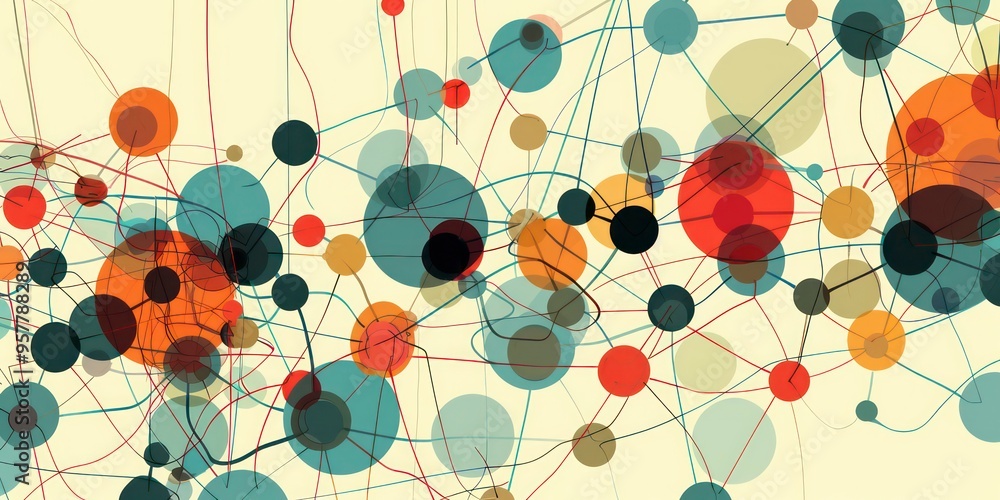 complex graph database, visualizing connections and nodes, symbolizing ...