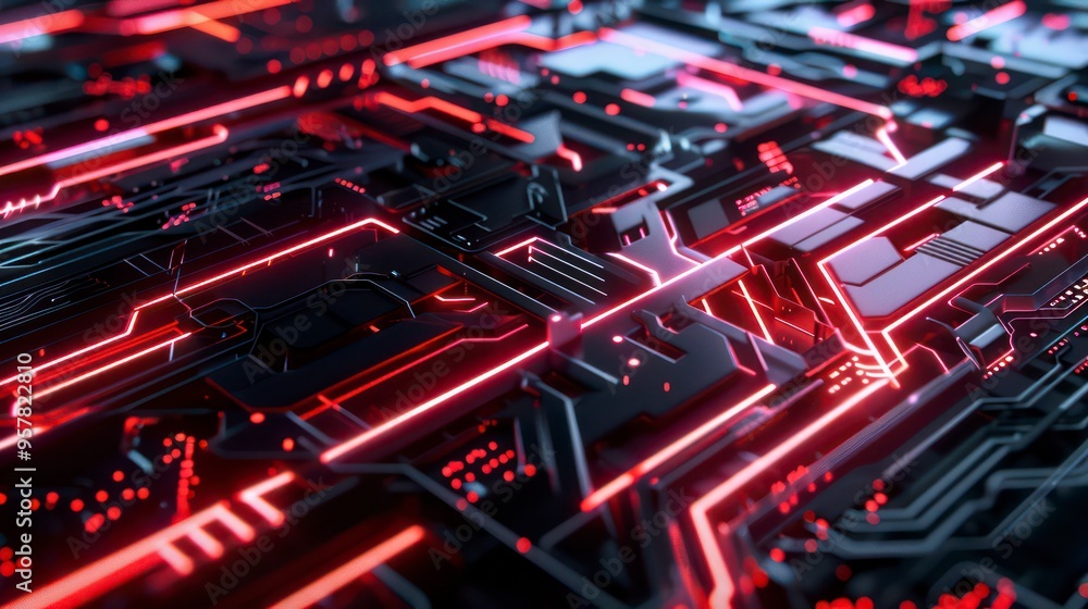 Futuristic style wallpaper featuring luminous lines and advanced tech ...
