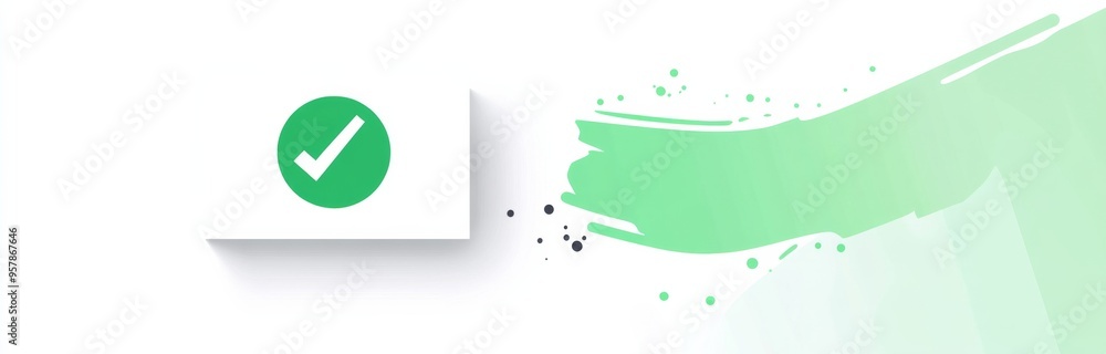 Green Checkmark in White Box and Empty Rectangle, Vector Design, Green ...