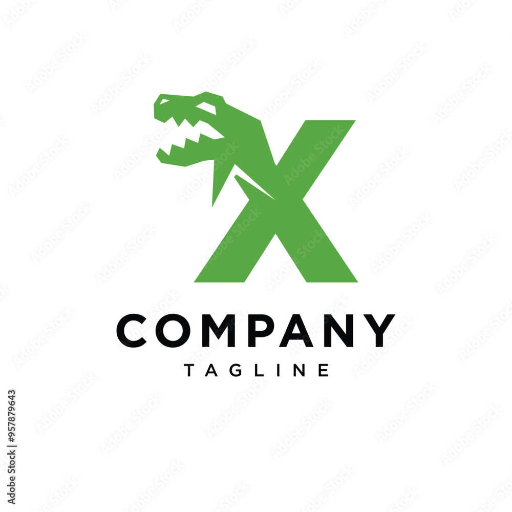 Letter X T-Rex dinosaurus Logo icon vector Stock Vector | Adobe Stock