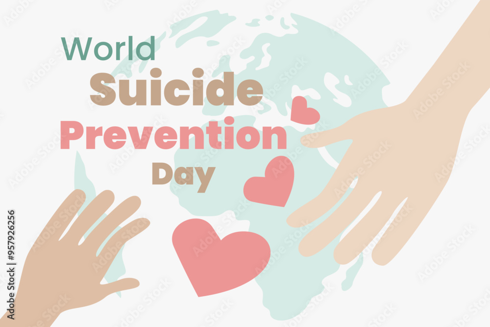 World suicide prevention day poster illustration Stock Vector | Adobe Stock