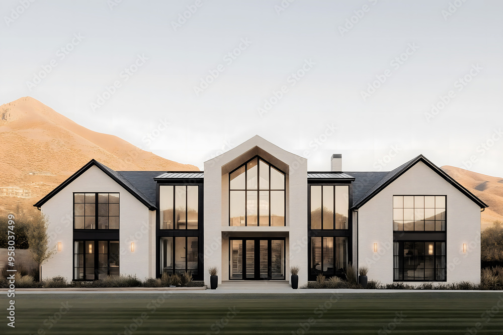 Transitional Modern American Home Exterior Elevations: Blending ...