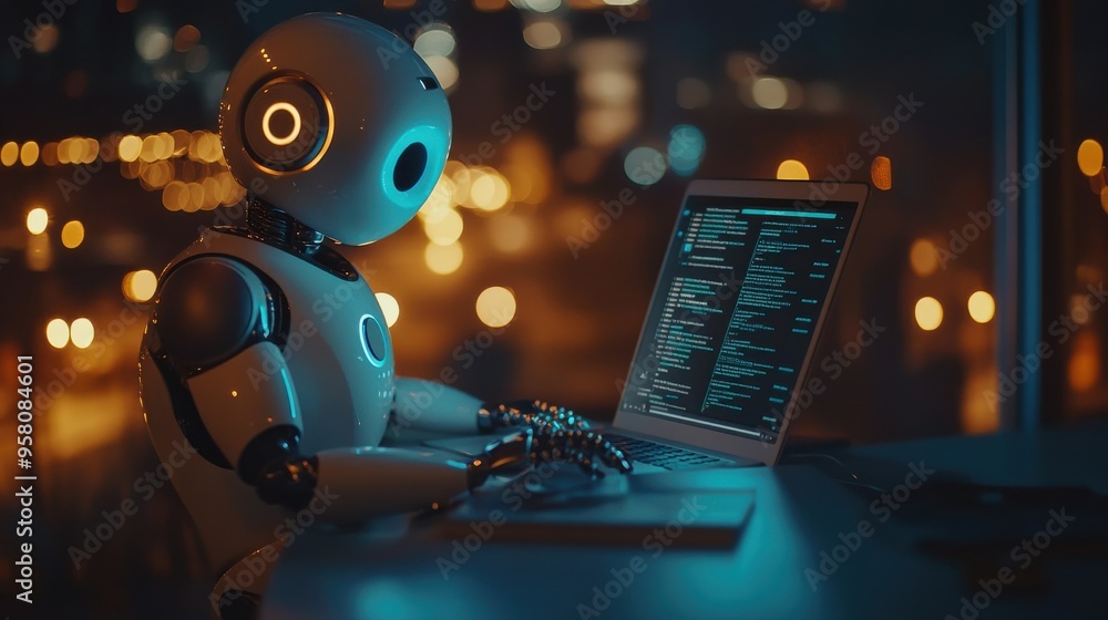 AI-Powered Chatbot Interacting with Users on a Website, Featuring ...