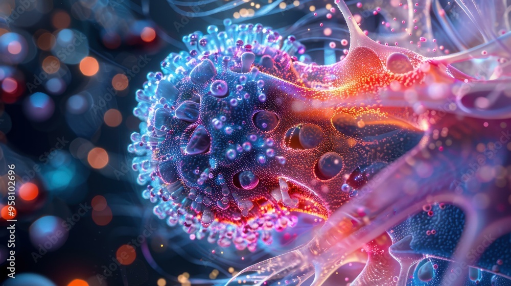 Abstract Cell Structure, Medical Illustration, Biology, Microscopy ...