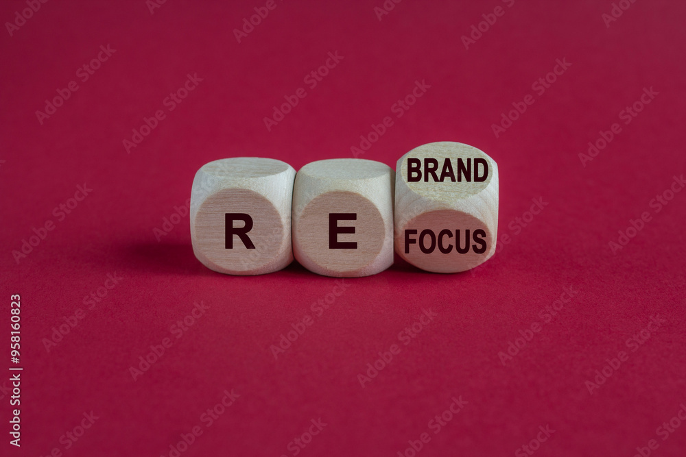 Refocus and rebrand symbol. Turned a cube and changed the word refocus ...