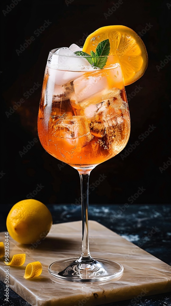 Aperol Spritz Cocktail in High Definition with Modern and Clean for ...