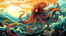 Squid Octopus Myth Of Seafaring Free Stock Photo - Public Domain Pictures