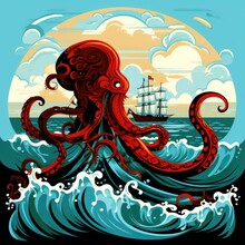 Squid Octopus Myth Of Seafaring Free Stock Photo - Public Domain Pictures