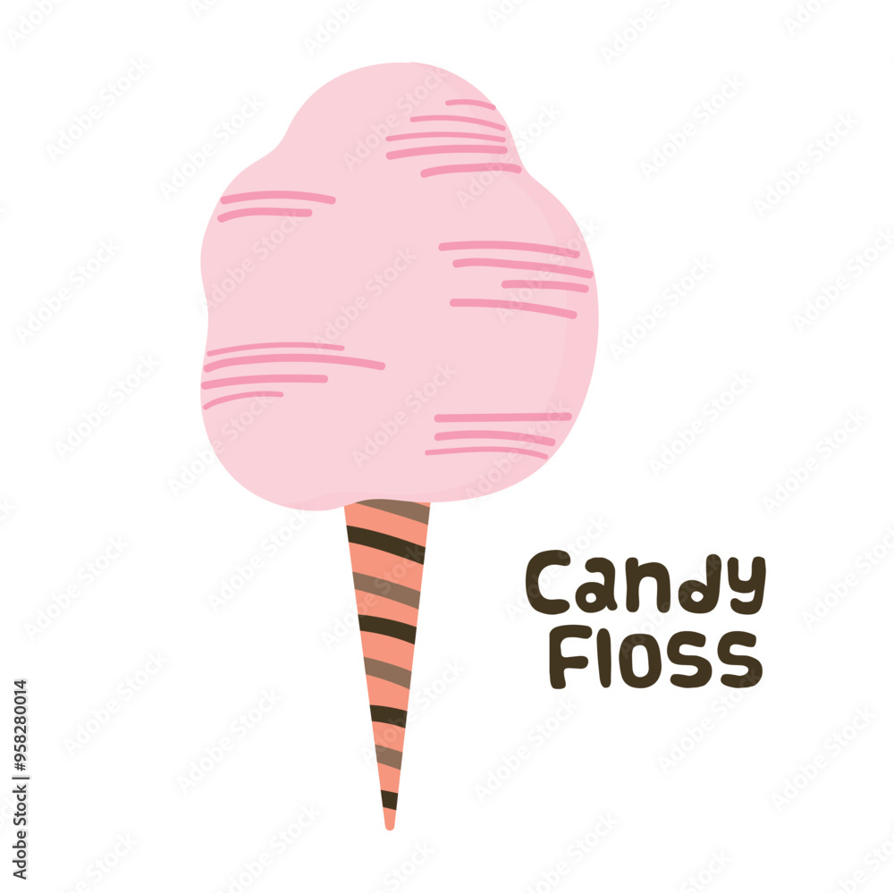 Candy floss icon clipart avatar logtotype isolated vector illustration ...