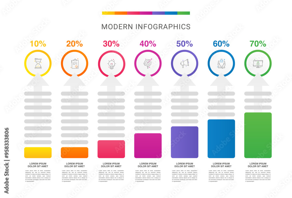 เวกเตอร์ Stock Presentation of modern vector infographic. Business ...