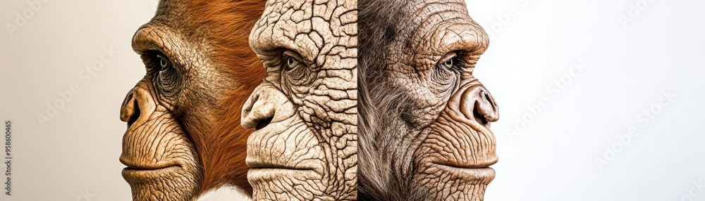 Side-by-side comparison of skin from ancient primates to modern humans ...