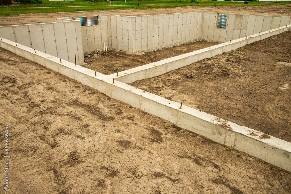 Concrete footings and basement in place, ready for next phase of ...