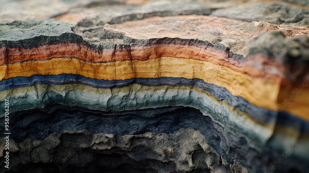 Cross-Sectional Model of Earth's Crust Showcasing Tectonic Plate ...