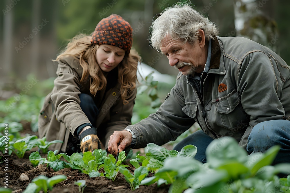 heartfelt image of two people, likely family members, working together ...