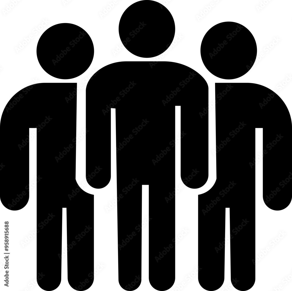 People black filled and outlined icon, Human behaviour, Isolated vector ...