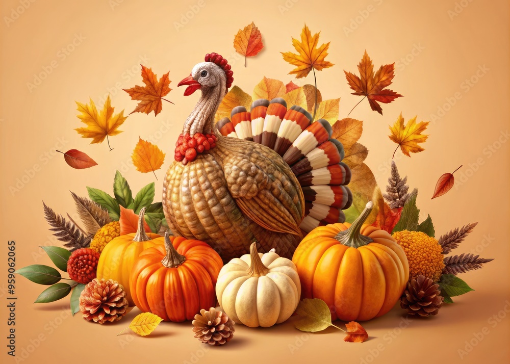 Warm and cozy autumn-themed profile picture featuring a festive turkey ...