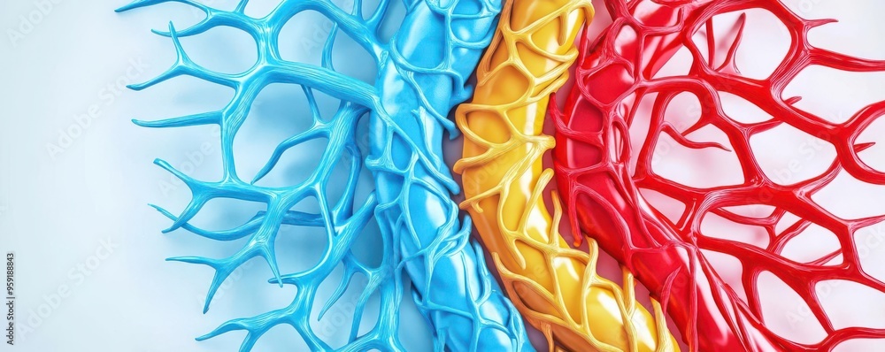 Cardiac cycle phases flat design side view cardiovascular system theme ...