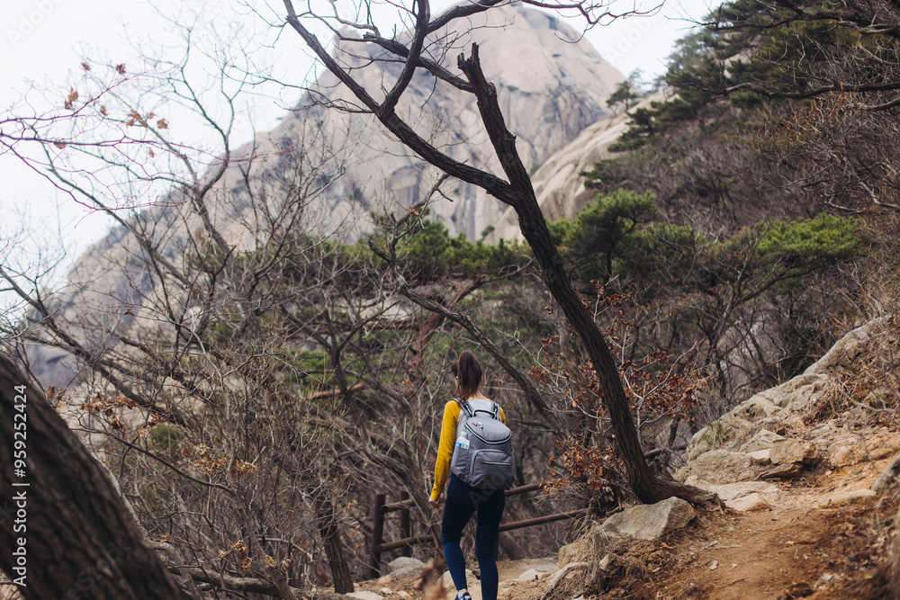 Bukhansan National Park, Seoul, Gyeonggi-do, South Korea, spring ...