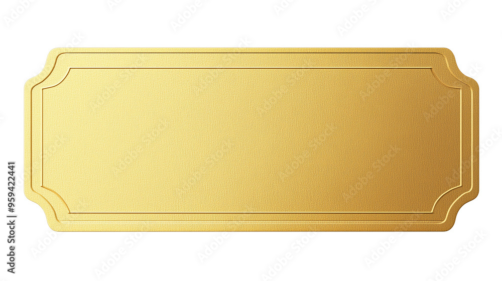 Gold Ticket isolate background white color png Stock Photo | Adobe Stock