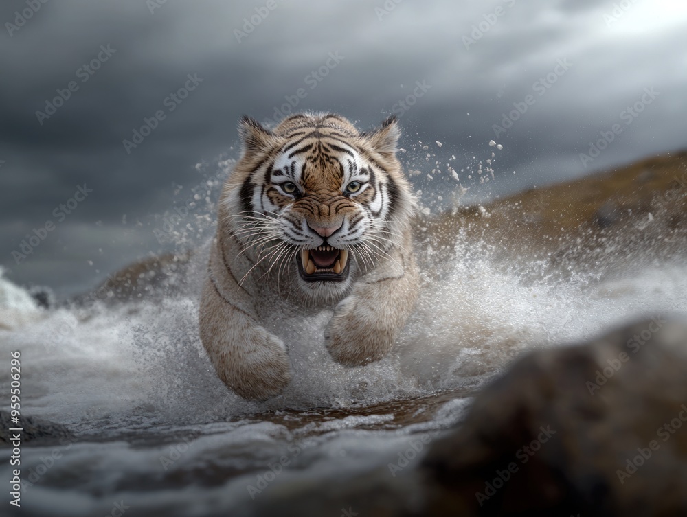 Ancient feline: The saber-toothed tiger, an iconic and extinct predator ...