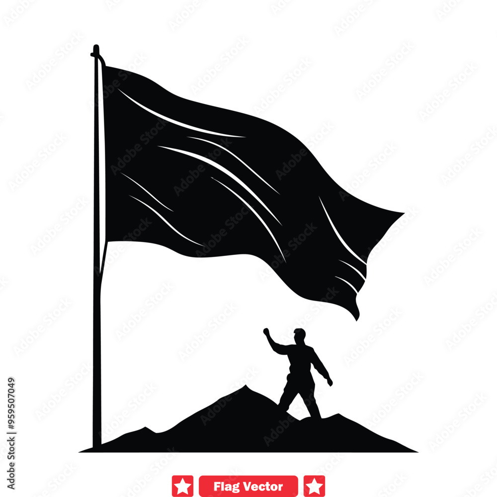 National Flag Emblems Inspiring Vector Silhouettes of Flags from Around ...