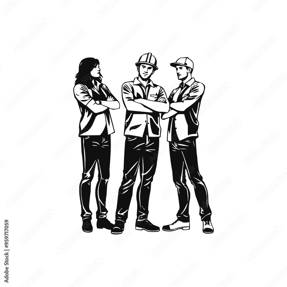 Engineers clipart vector collection, symbol, logos, icons isolated on ...