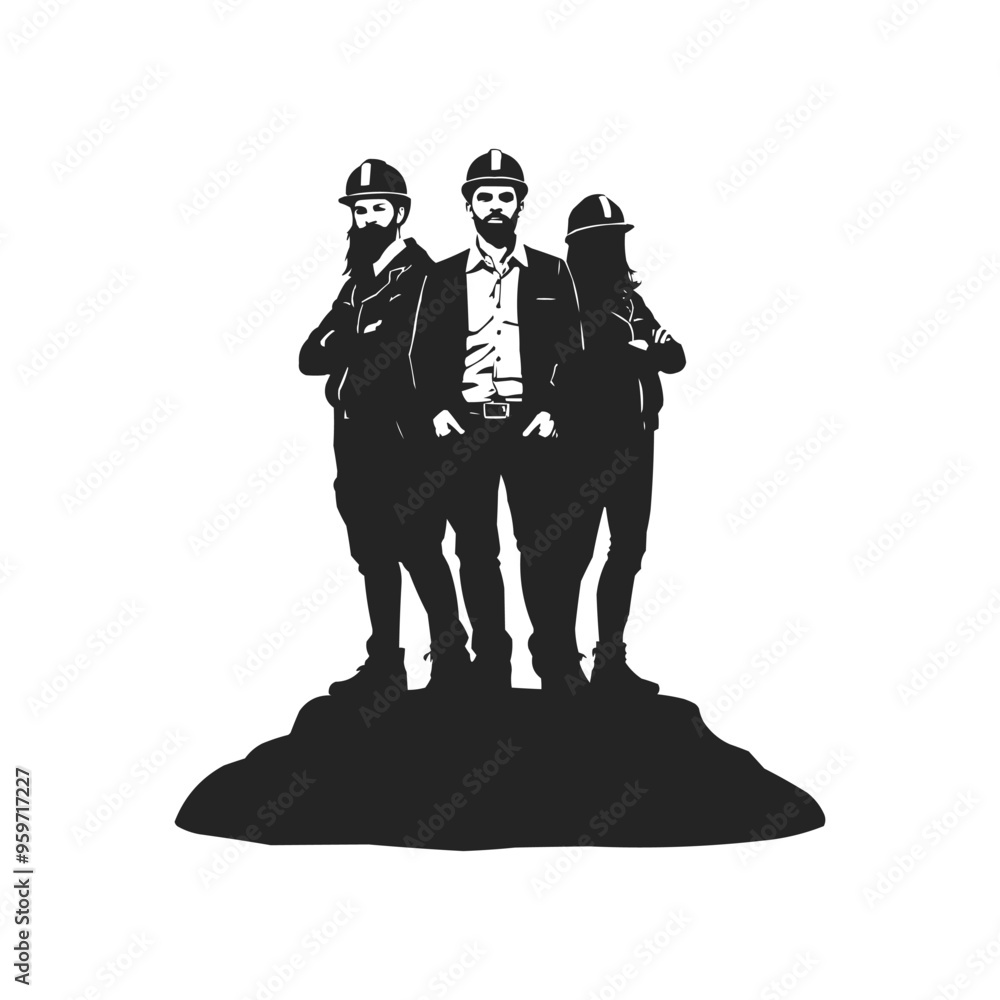 Engineers clipart vector collection, symbol, logos, icons isolated on ...