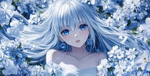 Anime Girl Spring Illustration Free Stock Photo - Public Domain Pictures