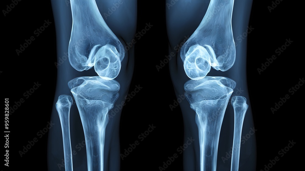 How Arthritis Alters Knee Joints: X-Ray Depiction of Joint Damage ...