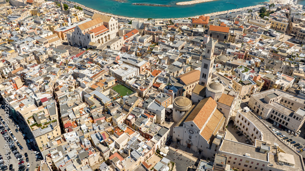Aerial view of the Basilica of Saint Sabinus and Pontifical Basilica of ...