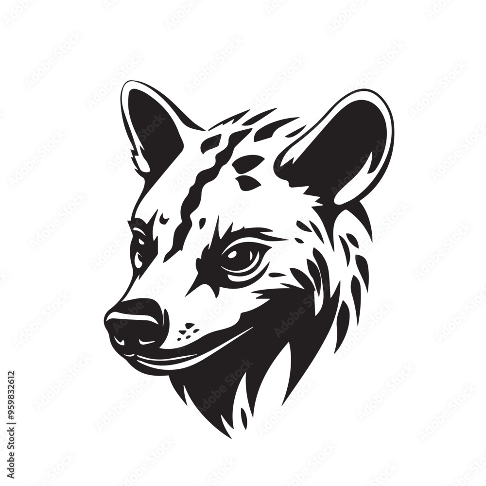Hyena in cartoon, doodle style . Image for t-shirt, web, mobile apps ...