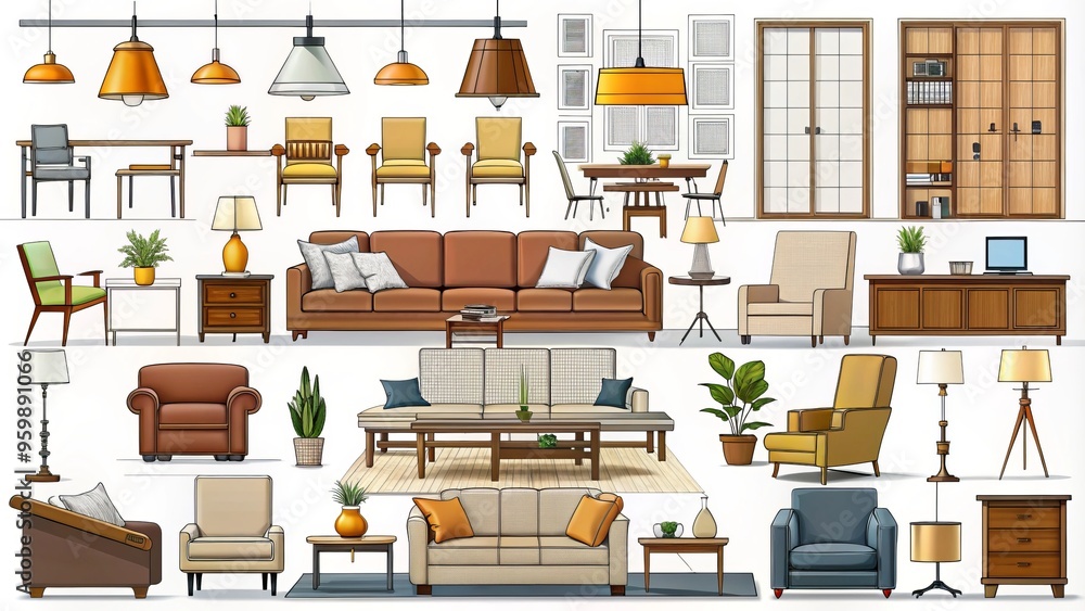 AutoCAD blocks showcase various living room furniture pieces, including ...