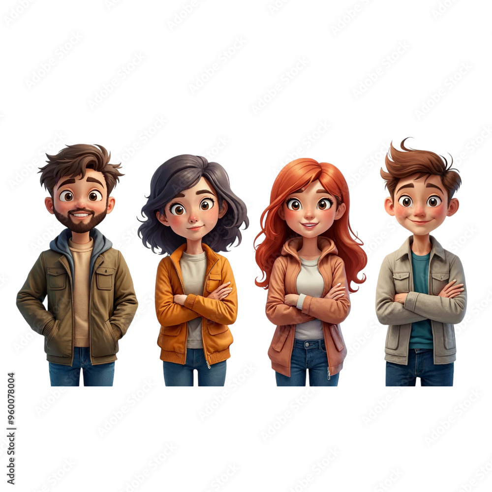 cartoon people ,isolated on white background , transparent png image ...
