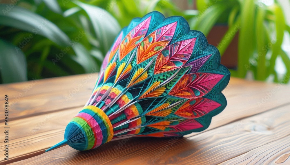papercraft colorful shuttercock Stock Photo | Adobe Stock