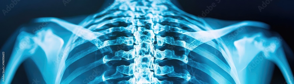 Detailed skeletal scan showing osteoporosis diagnosis, focus on bone ...