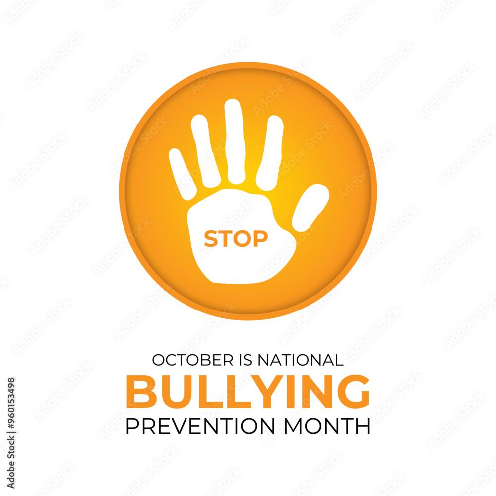 Vector illustration of National Bullying Prevention Month design ...