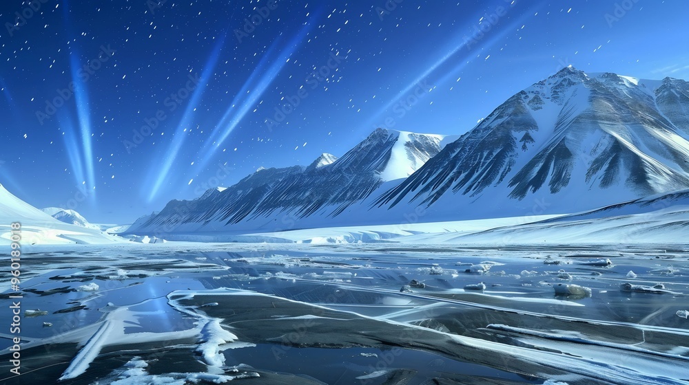 Northern lights luminous dance across polar night sky highlights the ...