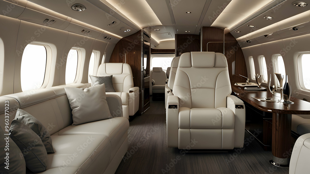 interior of a plane Stock Photo | Adobe Stock