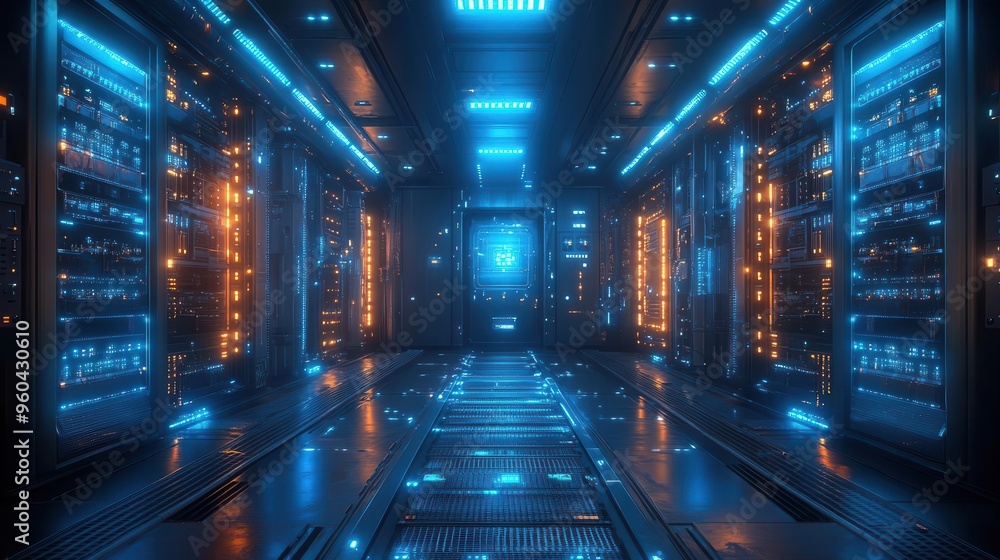 hightech electrical substation complex network of transformers and ...