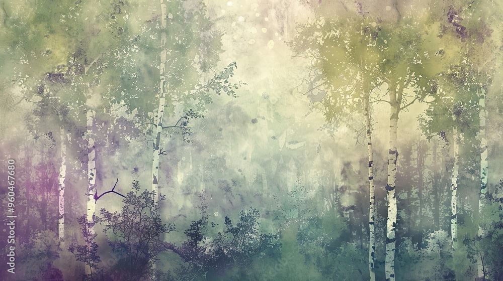 Soft gradient washes and watercolor textures creating an artistic ...