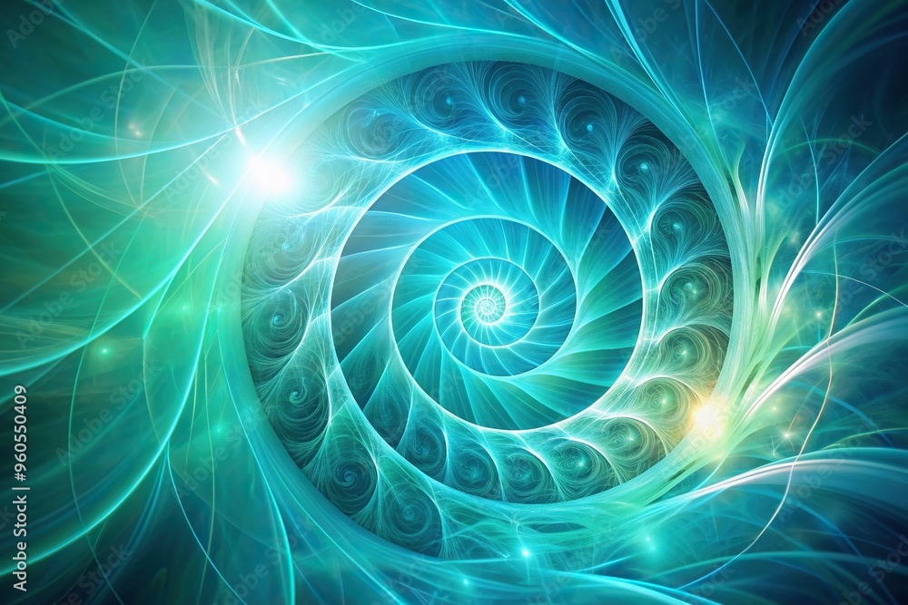 Foto de Stock ield in turquoise blue and green hues characterized by ...