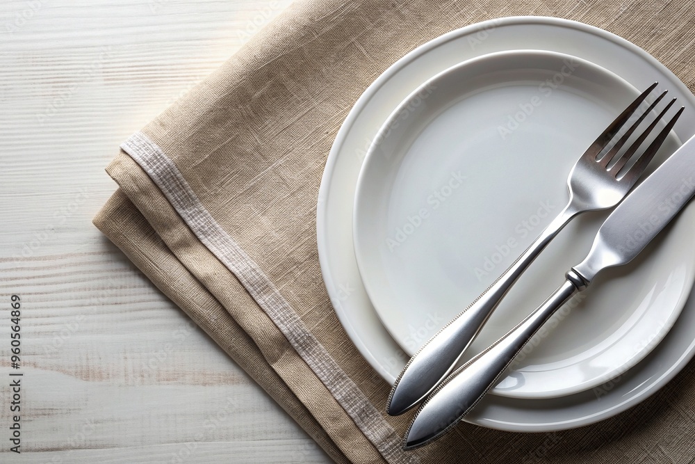 forced perspective, table setting, elegant, A close up stock photo of a ...