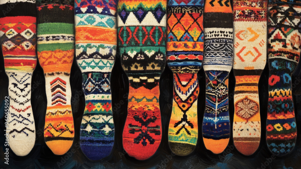 Illustrate traditional or culturally significant socks from different ...