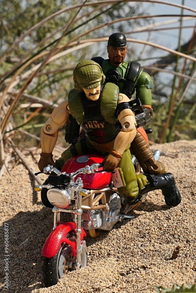 GI JOE action figures of air defense trooper Backblast (version 1989 ...