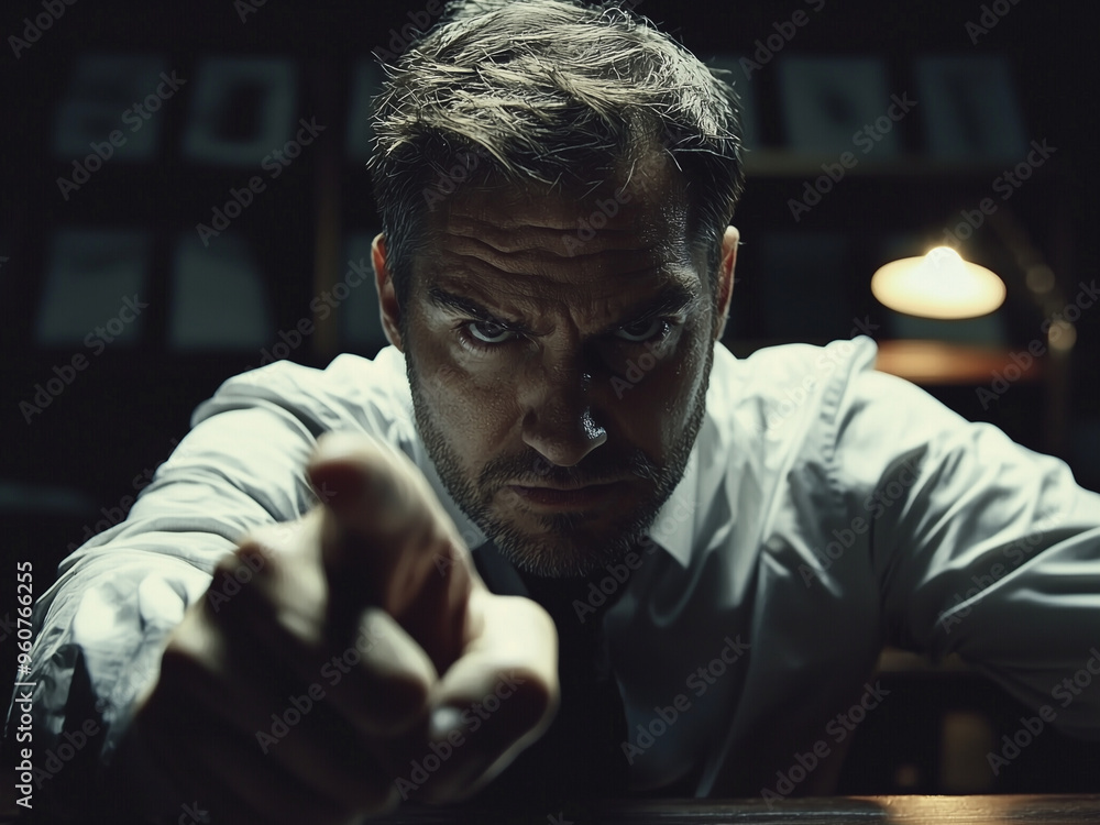 You're Fired - man, pointing, intense expression, serious, office, suit ...