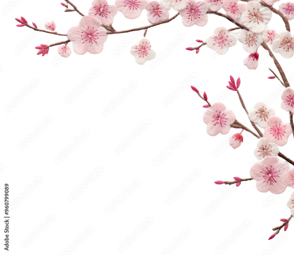 PNG Upper frame border with little cherry blossom backgrounds pattern ...