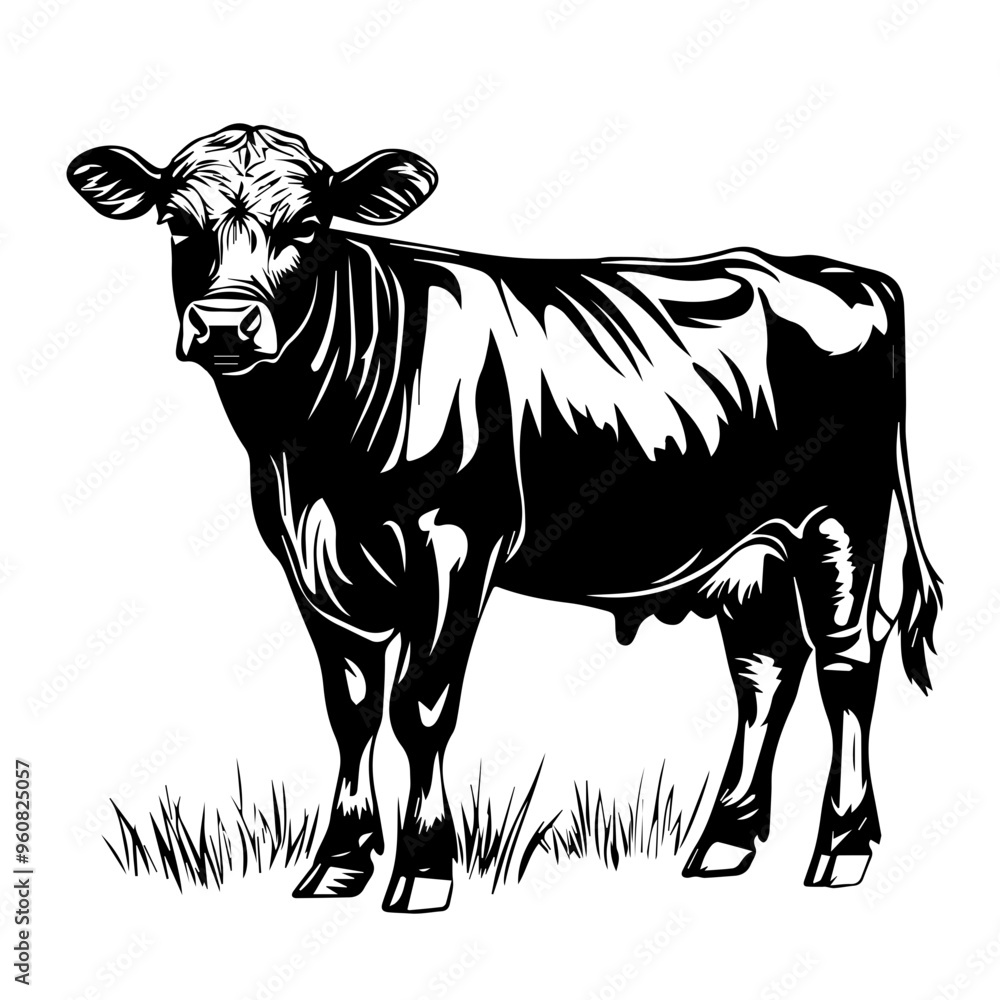 Cow Vector Stock Vector | Adobe Stock