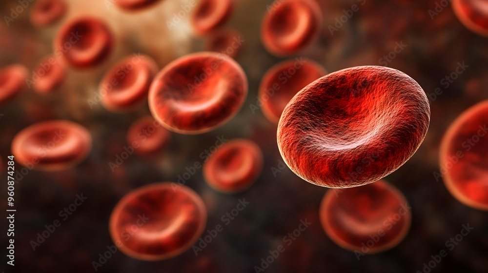 Red Blood Cells Microscopic View Human Blood Cells Stock Illustration ...